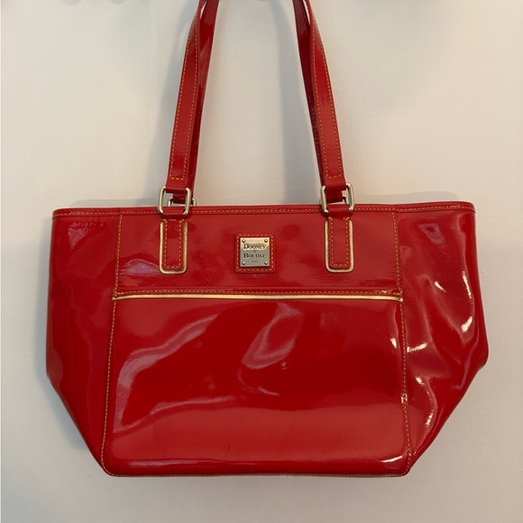 Dooney & Bourke | Bags | Dooney Bourke Glossy Red Tote | Poshmark